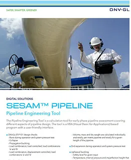 Early phase pipeline assessment - Pipeline Engineering Tool
